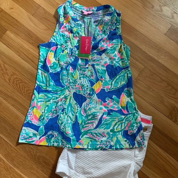 Lilly Pulitzer | Tops | Lilly Pulitzer Nwt Essie Top Xs Beckon Blue ...